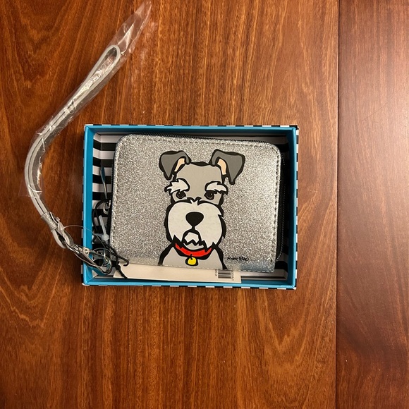 Marc Tetro | Bags | Marc Tetro Schnauzer Dog Silver Glitter Sparkle ...